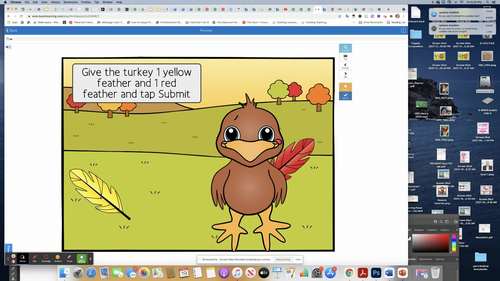 Counting Colorful Turkey Feathers BOOM Cards by Little Library of Learning