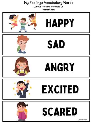 Preschool Feelings Emotions Activities Vocabulary Drawing Worksheets