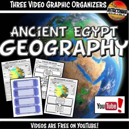 Ancient Egypt Geography YouTube Video Graphic Organizer Notes Doodle Style