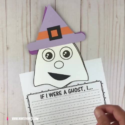 Halloween Ghost Craft & Writing Activity - Ghost Writing Prompts