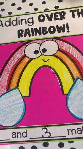 Rainbow Addition Math Craft | Spring by The Teaching Diva Corner