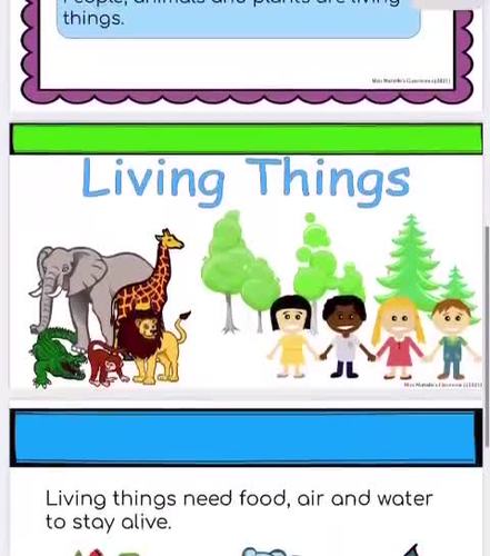 Living Things and Non Living Things Google Slides Lesson and Activities
