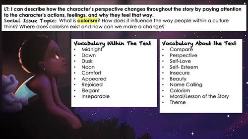 Sulwe Read Aloud Discussion Questions PPT and Writing Prompts Activity Pack