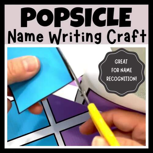 Summer Popsicle Name Craft by Create 25 Printables | TPT