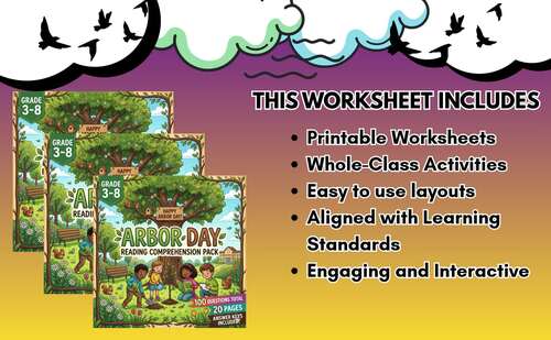 Forest Fun Reading Pack: Arbor Day Edition Grades 2nd,3rd,4th,5th,6th ...