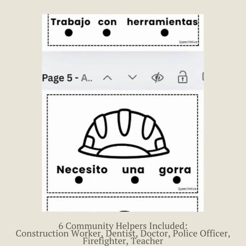 Spanish Predictable Books: Community Helpers, for Emergent Readers ...
