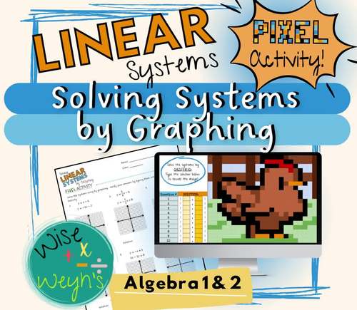 Solving Linear Systems by Graphing PIXEL Activity! | Algebra 1 & Algebra 2
