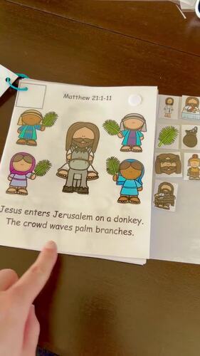 Story of Easter Velcro Book- Sunday School Lesson Stations by ...
