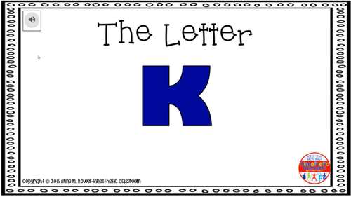 Alphabet Book - Letter Sounds Writing and Tracing Emergent Reader Letter K