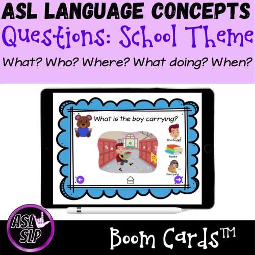 Boom Cards™ - American Sign Language Questions: School Theme - ASL GIF ...