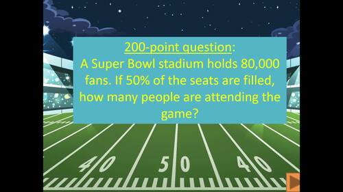 Super Bowl Trivia Challenge | Math, Grammar & Trivia Activity Middle School