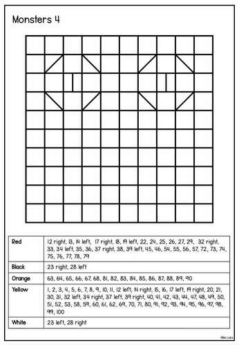Place Value Math Mystery Pictures using Numbers on a Hundred Chart ...