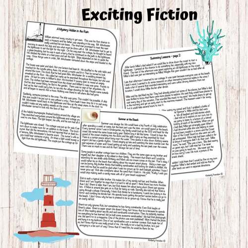 Beach Themed Fiction Unit with Escape Room Activity by Chocolate 4 Teachers