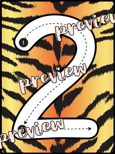 Jungle Safari Number Formation Handwriting Classroom Decor Poster by ...