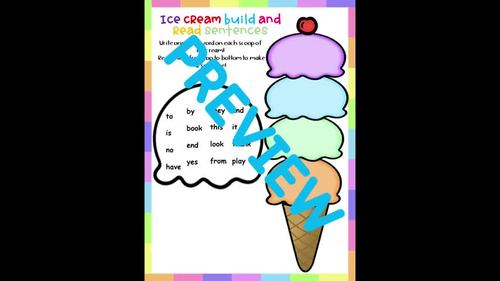 Sight Word and Literacy Activity for PreK and Kindergarten - Ice Cream ...