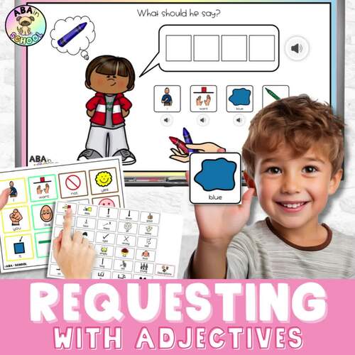 Requesting Activities Adjectives Speech Therapy & Special Education and ABA