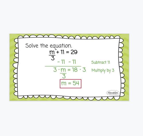 Algebra - Solving 2 - Step Equations - Guided Lesson, Notes, Worksheet ...