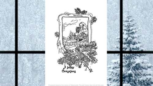 Happy Christmas Winter Landscape Coloring Page - A Nature-Inspired Fun ...