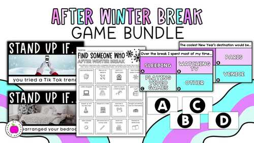 After Winter Break Reset Team Building Game and Activity Bundle | TPT