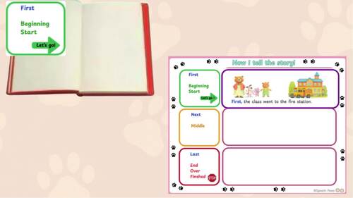 Story Retell Book Companion- Dot the Fire Dog by Speech Paws | TPT
