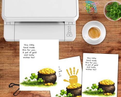 St. Patrick’s Day Handprint Craft, Pot of Gold Keepsake Craft for Kids ...