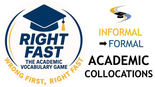 RIGHT FAST – Academic Vocabulary Game (Academic Collocations – Full 10 ...