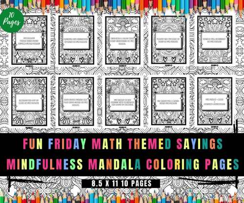 Fun Friday Math Themed Activities, Decorations Saying, Word Wall, No Prep