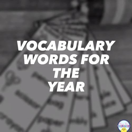 FULL YEAR SET of Vocabulary Words & Portable Lists for Writing Centers
