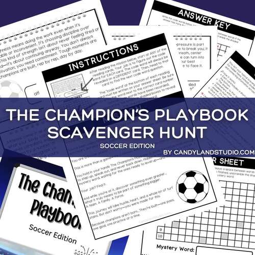 Soccer Team Growth Mindset Challenge, Escape Room Style for Teens, No Prep