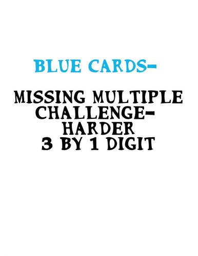 Multi Digit Multiplication with Area Model- 1 by 3 & 1 by 2 Digit Task ...