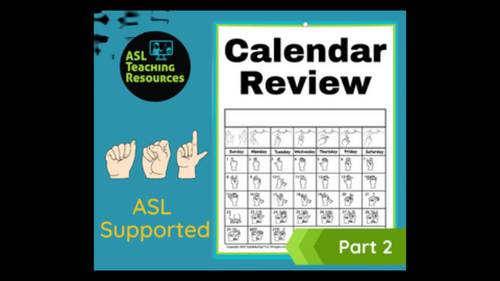 ASL Calendar Review with Sign Language Online Part 2 by ASL Teaching ...