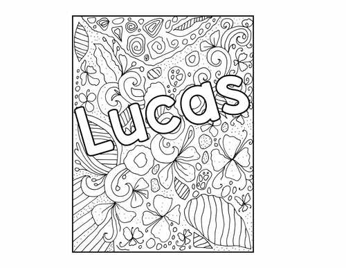 Custom Name Coloring Pages, Editable Floral Coloring Worksheets , Editable