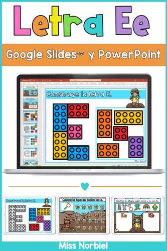 Alphabet activities in Spanish | Letra E para Google Slides | Letter of ...