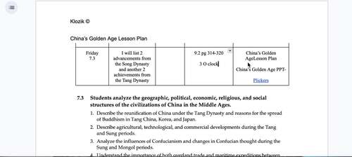 China’s Golden Age Lesson Plan | Tang & Song Dynasties | World History