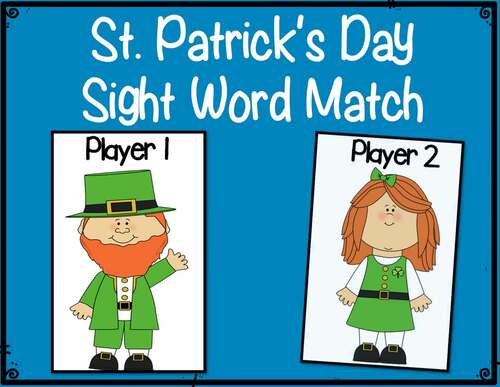 St. Patrick's Day Sight Word Match Game by The Teaching Scene by Maureen