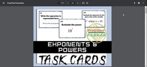 Evaluating Exponents & Powers by Professor PEMDAS | TPT