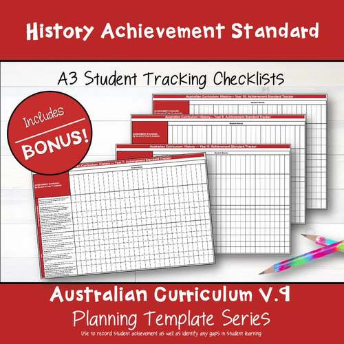 V9 HISTORY ACHIEVEMENT STANDARD CHECKLISTS Bundle Pack - YEAR 7-10