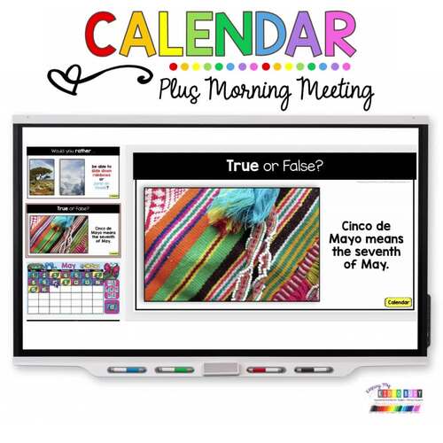 Kindergarten Calendar Morning Meeting Math Phonics Slides SEL Year-long ...