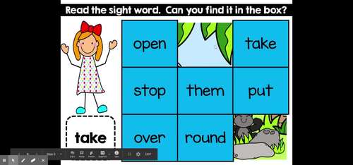 1st Grade Sight Words Set 2 Mystery Picture Google Slides™ | TpT
