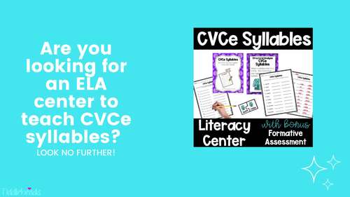 CVCe Syllables Hands-On Literacy Center Activity by Fiddleheads | TPT
