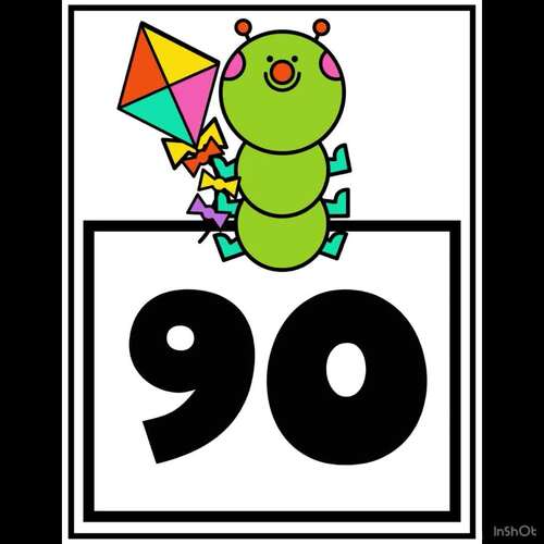 Spring Caterpillar-Themed Skip Counting by 10 Posters & Practice Cards