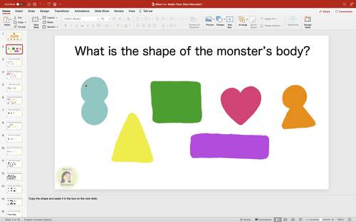 Interactive PPT: MAKE YOUR OWN MONSTER! by Miss I's Resources | TPT