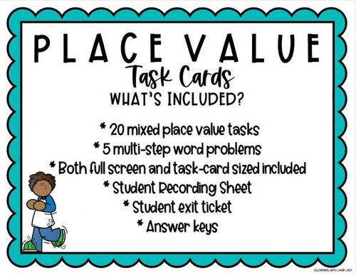 Grade 4 Place Value Task Cards 4.NBT.A.2 by Learning with Lauer Lady