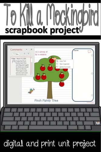 To Kill a Mockingbird Unit Scrapbook Distance Learning by 3 Sweet Peas