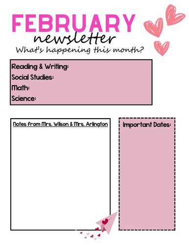 Classroom Newsletter | Fully Editable | Seasonal Monthly Classroom ...