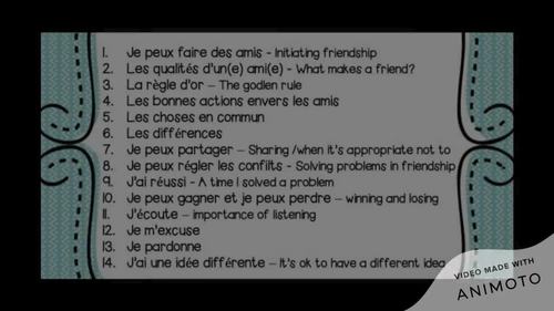 Primary French Journal Writing Booklet - Friendship and Social ...