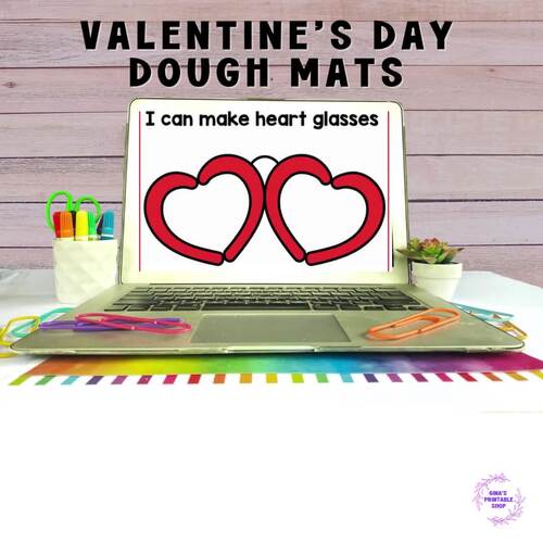 Valentine’s Day Dough Mats | Fine Motor Play Dough Centers | TPT