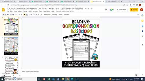 Reading Comprehension Passages and Questions 2nd grade PRINT & DIGITAL