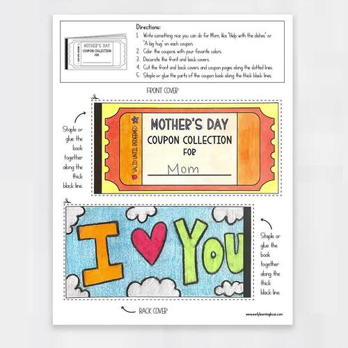Mother's Day Coupon Book by Early Learning Buzz | TPT