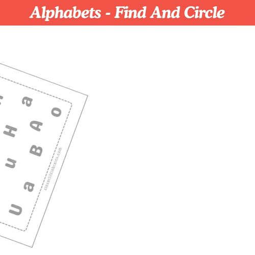 Alphabet Find and Circle Worksheets: Upper and Lowercase Letter Recognition